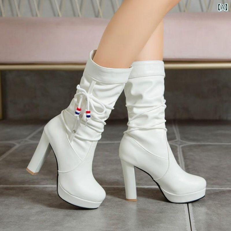 ・カテゴリ: ワークブーツ・アッパー素材: PU・ソール素材: ゴム・性別: ユニセックス・スタイル: セクシー・機能: 防水・筒丈: ニーハイ・柄: 無地・カラー展開: ホワイト、ピンク、ブラック・サイズ展開: 34、35、36、37、3...