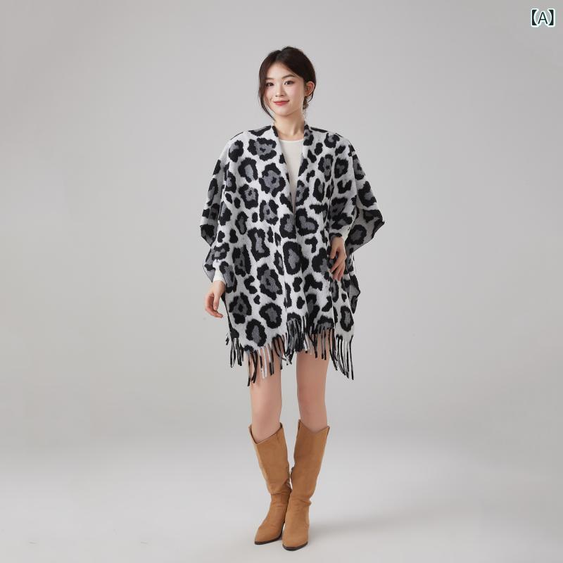 ・性別: 女性・素材: フェイク・着用シーズン: 春、夏、秋、冬・カラー展開: グレーレオパード、ライトベージュレオパード・スタイル: 欧米ストリート・長さ: 60-80cm・幅: 110cm・編み方: よこ編み・柄: レオパード・機能: ...