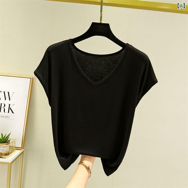 ・カテゴリ: Tシャツ・スタイル: コンミュータースタイル、都市風・主な素材: モダール（95%以上）・ネックライン: スクエアラウンドネック・袖丈: 半袖・袖型: レギュラースリーブ・シルエット: ルーズフィット・柄: その他・加工: 高...