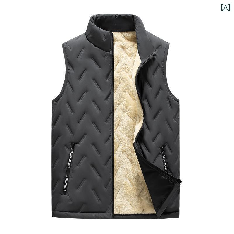 ・カテゴリ: 中綿ベスト・スタイル: ベーシック・性別: メンズ・対象: 成人・着用シーン: カジュアル・シルエット: ゆったり・ネックライン: スタンドカラー・開閉: ジップアップ・厚さ: 厚手・柄: 無地・主な素材: ポリエステル・裏地...