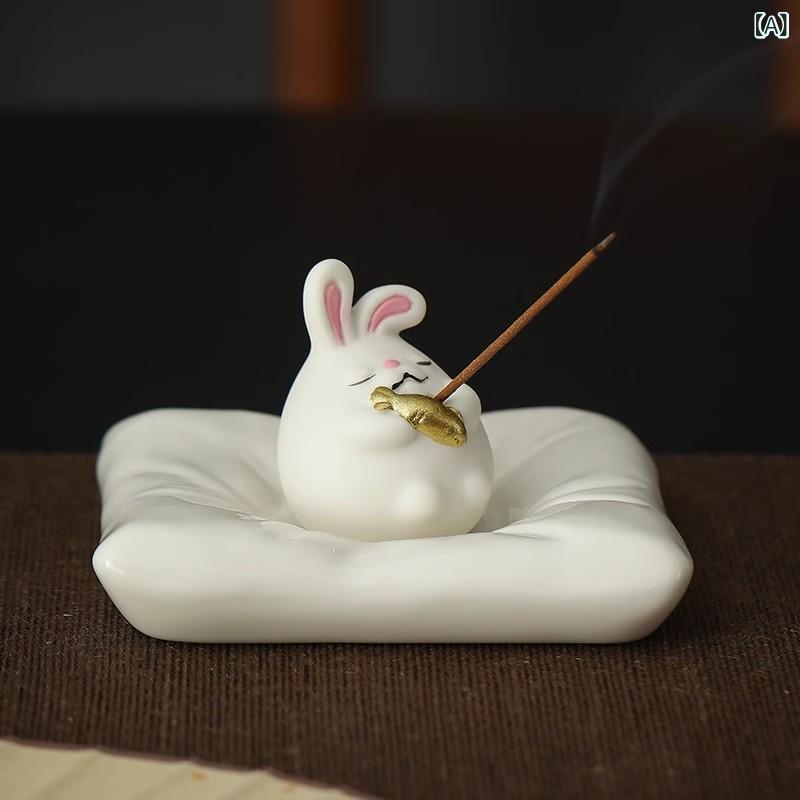 ・: 萌えウサギ香立て・主な素材: 樹脂・スタイル: 中国風・製法: 半手作業、半機械・ギフト分類: 個人向けギフト