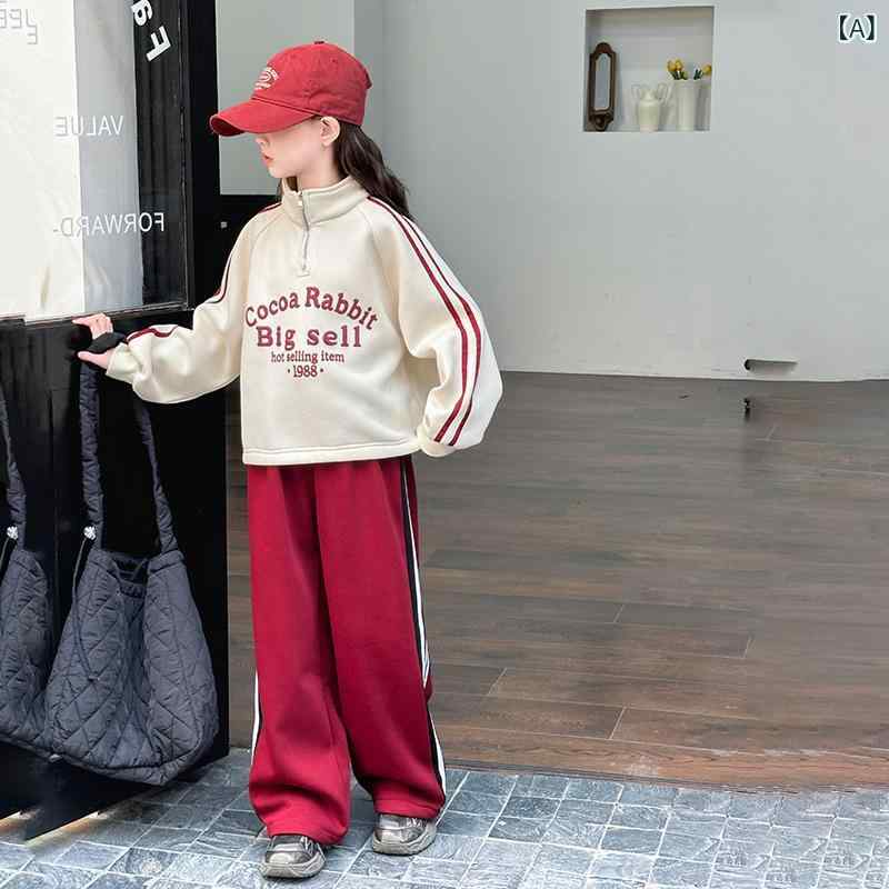 ・カテゴリ: キッズセットアップ・対象性別: 女の子用・対象年齢: 中大童 (8歳以上)・スタイル: 韓国・セット種類: パンツセット・セット点数: 2点セット・主な素材: 綿80%ニット・生地加工: 柔軟加工・生地の厚さ: 普通・袖丈: ...