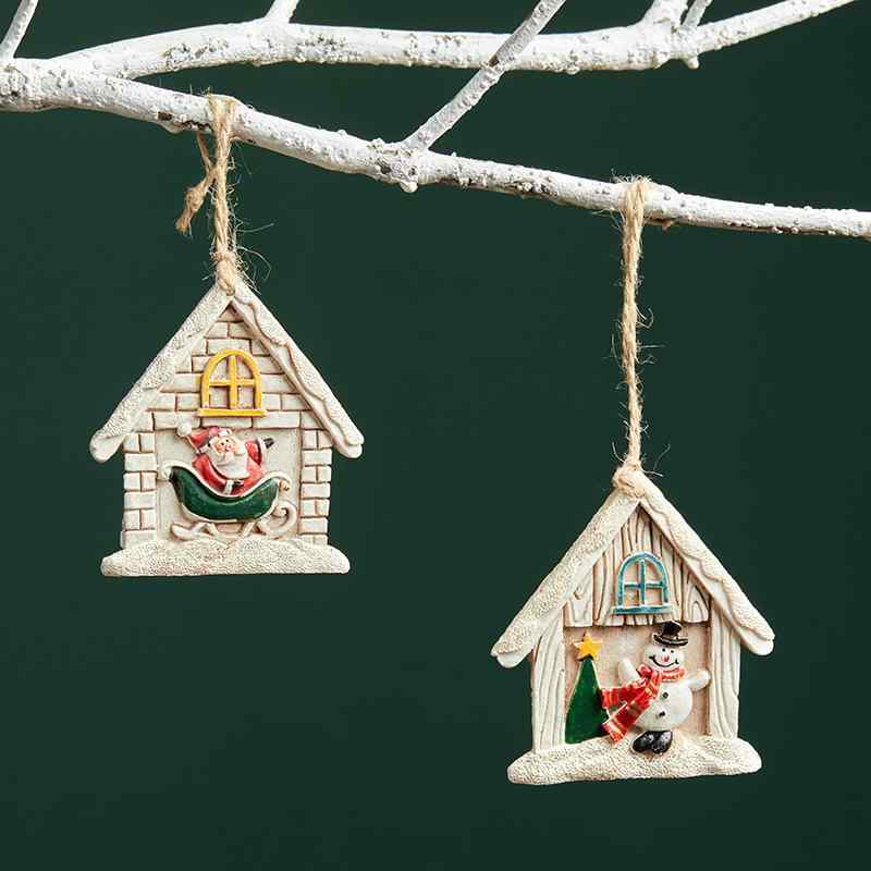 ・素材: 樹脂・サイズ: 7.5×8cm・カラー: ホワイト・カテゴリ: クリスマスオーナメント・製法: 手作り・デザイン: 1号 老人、2号 雪だるま・適用イベント: クリスマス