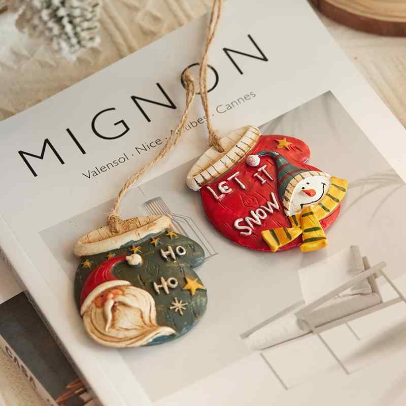 ・主な素材: 樹脂・サイズ: 7 x 6.5 cm・カテゴリ: クリスマス装飾品・工芸: 手作り・種類: サンタ、雪だるま・適用イベント: クリスマス