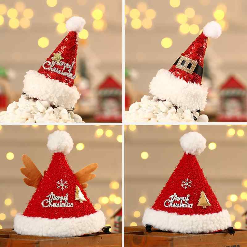 ・種類: クリスマス帽ヘアクリップ大（羽付き）、クリスマス帽ヘアクリップ大（ノーマル）、クリスマス帽ヘアクリップ小（アルファベット柄）、クリスマス帽ヘアクリップ小（ベルト柄）・適用シーン: クリスマス