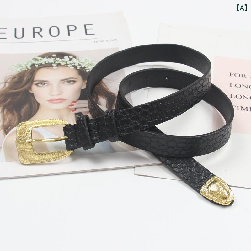 ・素材: フェイクレザー・バックル素材: 合金・留め具: ピンバックル・カラー: ブラック・幅: 約2～4cm