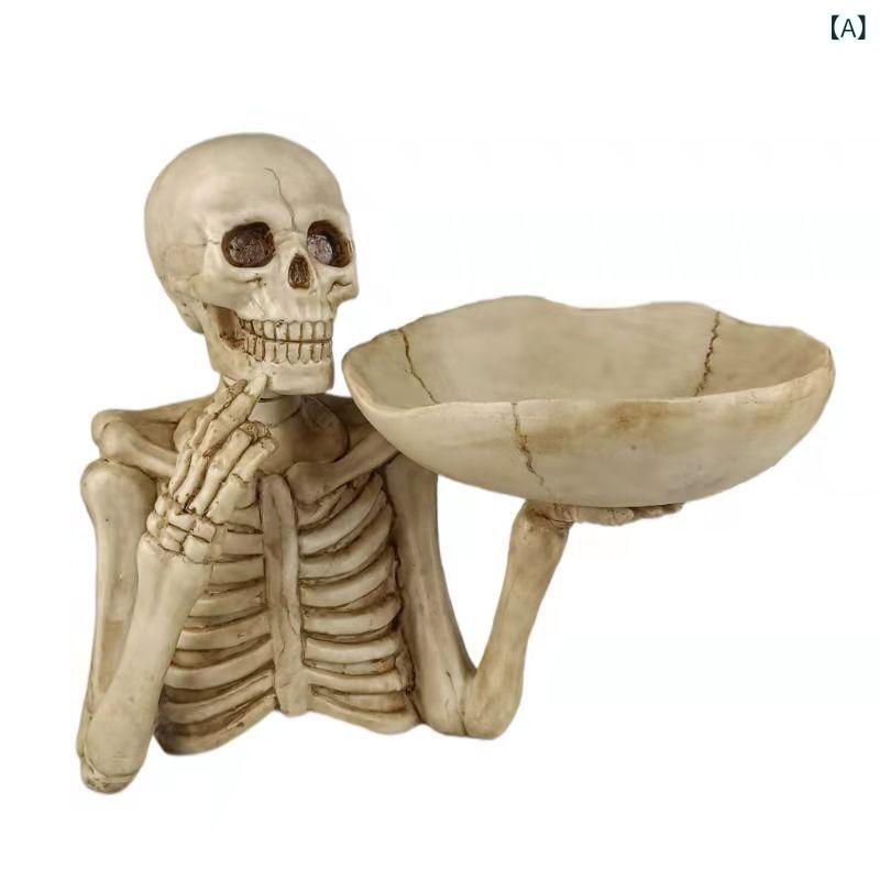 ・素材: 合成樹脂・カテゴリ: 樹脂工芸品・: スカルトレイ・サイズ: 約22×9×21cm・スタイル: アメリカン