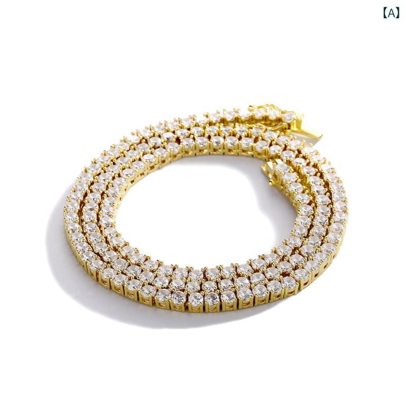 ・素材: 銅・加工方法: ジルコニア埋め込み・スタイル: 男女兼用・カラー展開: ゴールド3mm、シルバー3mm、ゴールド4mm、シルバー4mm、ゴールド5mm、シルバー5mm、ゴールド6mm、シルバー6mm・サイズ展開: 17.78cm、...