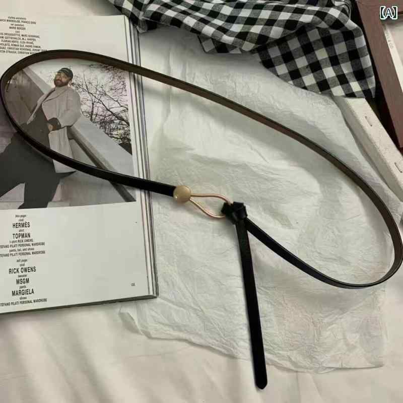・バックル素材: 合金・留め具の種類: ピンバックル・カラー展開: ブラック、ホワイト、ブラウン、キャメル、コーヒー・幅: 細身(2cm未満)・スタイル: ファッション通勤・加工: パッチワーク・素材加工: オイルエッジ加工