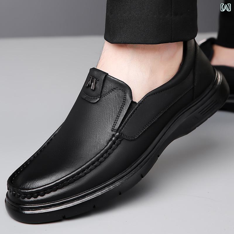 ・カテゴリ: ビジネスシューズ・性別: 男性・対象年齢層: 大人・スタイル: ビジネス・アッパー素材: 牛革・ソール素材: ゴム・インソール素材: PU・裏地素材: 合成皮革・つま先形状: ラウンドトゥ・ヒールの高さ: フラットヒール・ヒー...