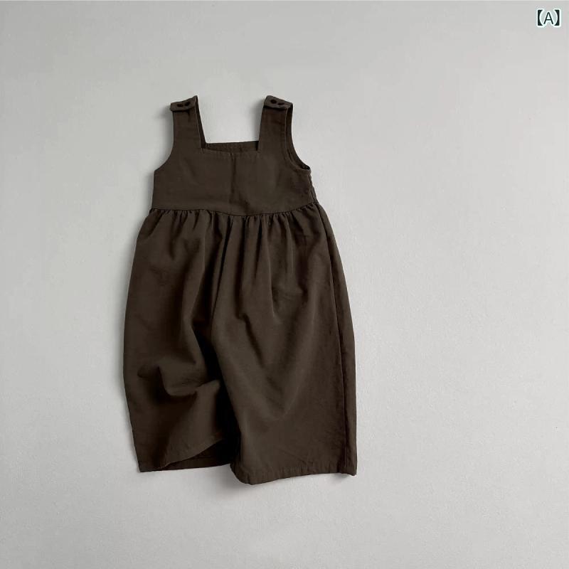 ・カテゴリ: 子供用パンツ・スタイル: 韓国・主な素材: 綿・基準: A類・丈: 長ズボン・性別: ユニセックス・対象年齢目安: 1〜3歳 (80〜100cm)・季節: 春、秋・種類: オーバーオール・生地加工: 柔らか加工・柄: 無地・ウ...