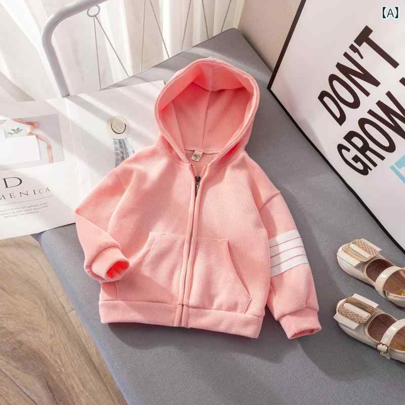 ・カテゴリ: キッズアウター、ジャケット、カーディガン・性別: ユニセックス・対象年齢: 3〜8歳向け・ネックライン: クルーネック・スタイル: 韓国・柄: 無地・厚さ: 普通・加工: 柔らか加工・フード: 付き・要素: スポーティ、キュー...