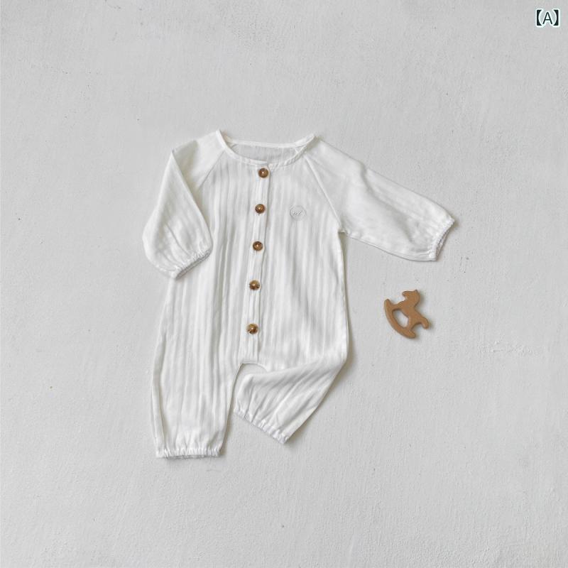 ・カテゴリ: ロンパース・スタイル: 韓国・主な素材: 綿・袖丈: 長袖・留め具: シングルボタン・性別: 男女兼用・対象年齢: 新生児 (0～1歳、身長80cm以下)・基準: A類・カラー展開: オフホワイト、ライトグレー・サイズ展開: ...
