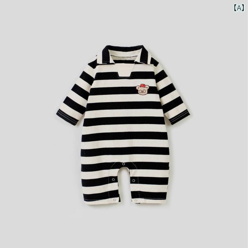・カテゴリ: ロンパース、カバーオール・スタイル: 韓国・主な素材: 綿・厚さ: 普通・開閉: プルオーバー・袖丈: 長袖・性別: ユニセックス・対象年齢: 新生児 (0〜1歳)・カラー展開: 黒白ストライプ、赤白ストライプ・サイズ展開: ...
