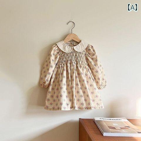 ・カテゴリ: ワンピース・主な素材: 綿95%・対象性別: 女児・対象年齢: 幼児 (1〜3歳)・袖丈: 長袖・スカート丈: Aライン・柄: 花柄・要素: キュート・生地加工: 柔軟加工・カラー展開: レッド, ブルー・サイズ展開: 73c...