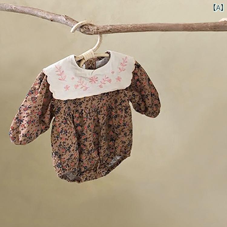 ・カテゴリ: ロンパース・スタイル: 韓国・主な素材: 綿95%・対象年齢: 1〜3歳・性別: 女の子向け・袖丈: 長袖・丈: ショート丈・厚さ: 普通・開閉方式: プルオーバー・カラー展開: ライトブラウン、ライトブルー・サイズ展開: 6...