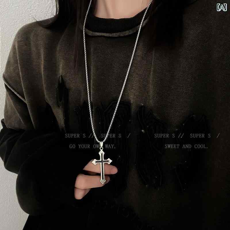 ・カテゴリ: ネックレス・対象: ユニセックス・主な素材: チタン鋼・ペンダント素材: 亜鉛合金・加工方法: 電鍍・: 幾何学模様、十字架・チェーンタイプ: パールチェーン・長さ: 約51cm〜80cm・スタイル: インスタ風・スタイルカテ...