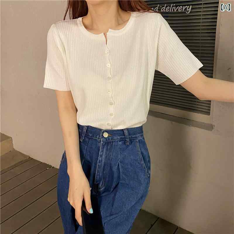 ・カテゴリ: カーディガン・スタイル: スウィートカジュアル・主な素材: 接触冷感ポリエステル・ネックライン: クルーネック・袖丈: 五分袖・柄: 無地・カラー展開: ホワイト、ピンク、イエロー、パープル、グリーン、ブラック、オレンジ、ブル...