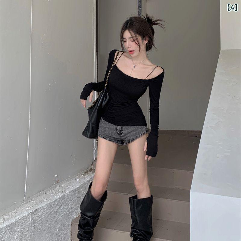 ・カテゴリ: ニット・スタイル: カジュアル、セクシー・主な素材: ポリエステル・ネックライン: スクエアネック・袖丈: 長袖・柄: 無地・フィット: スリムフィット・袖のタイプ: レギュラー袖・着丈: ショート丈・厚さ: 薄手・: プルオ...