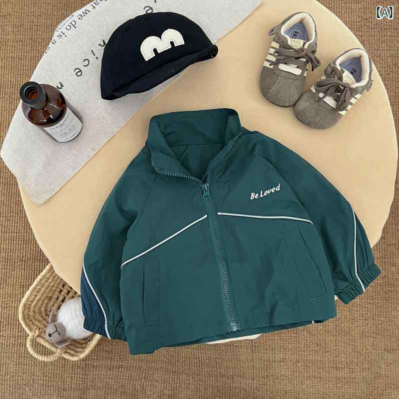 ・カテゴリ: キッズアウター・性別: 男性・対象年齢: 1〜3歳 (身長80〜100cm)・ネックライン: スタンドカラー・袖丈: 長袖・厚さ: 薄手・スタイル: 韓国・柄: アルファベット・要素: アルファベット、トレンド・開閉部: ジッ...