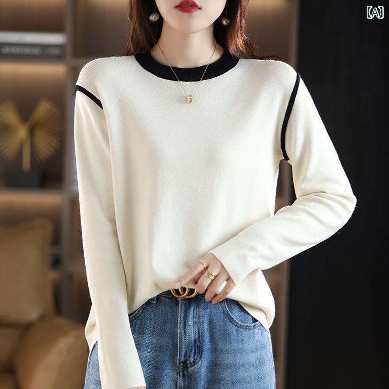 ・カテゴリ: セーター・スタイル: 日韓カジュアル・主な素材: ニット・ネックライン: クルーネック・袖丈: 長袖・柄: カラーブロック・厚さ: 中厚手・タイプ: プルオーバー・フィット感: ルーズフィット・袖タイプ: レギュラー袖・カラー...