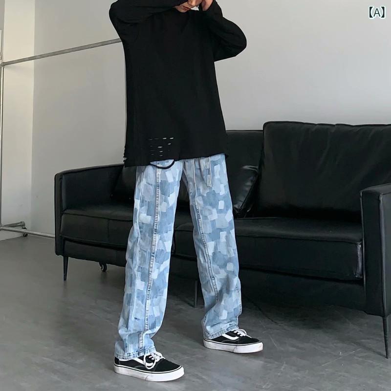 ・カテゴリ: ジーンズ・スタイル: ストリートカジュアル・パンツスタイル: ストレート・フィット: ルーズ・主な素材: デニム（綿60%）・ウエスト: ミッドライズ・フロント: ジッパーフライ・丈: フルレングス・厚さ: 厚手・加工: ウォ...