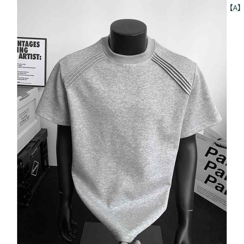 ・カテゴリ: Tシャツ・スタイル: カジュアル・柄: ストライプ・シルエット: ルーズフィット・ネックライン: クルーネック・袖丈: 半袖・袖タイプ: レギュラー・厚さ: 標準・重さ: 400g以上・加工: クリンクル加工・カラー展開: グ...