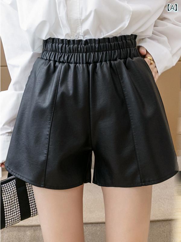 ・カテゴリ: カジュアルパンツ・スタイル: ポケット・パンツタイプ: ワイドパンツ・パンツ丈: ショートパンツ・ウエストタイプ: ハイウエスト・厚さ: 普通・流行要素: アシンメトリー・カラー展開: ブラック、ブラウン、アプリコット・サイズ...