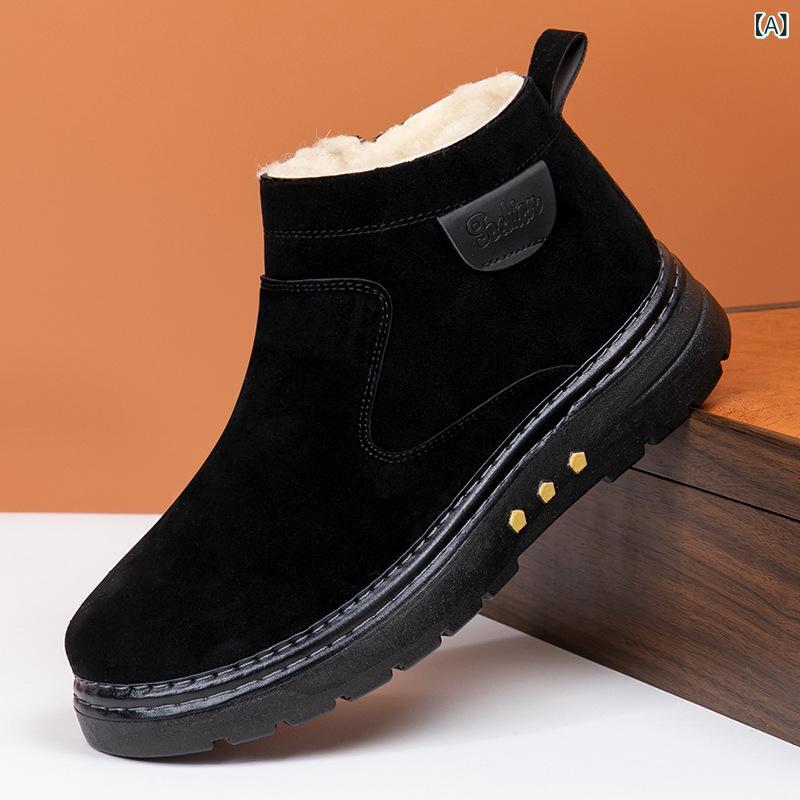 ・カテゴリ: スノーブーツ・スタイル: カジュアル・性別: 男性・対象年齢層: 大人・機能: 滑り止め、保温、耐摩耗性・製法: インジェクション成型・加工: マット仕上げ・アッパー素材: 布・インナー素材: ウール・アウトソール素材: ポリ...