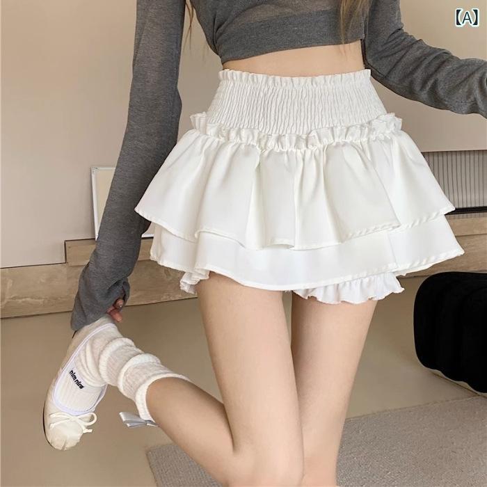 ・カテゴリ: スカート・スタイル: エレガントカジュアル・主な素材: ポリエステル・素材含有率: ポリエステル90%～95%・柄: 無地・加工: パッチワーク・スカートタイプ: ティアードスカート・スカート丈: ミニ丈・要素: フリル・カラ...