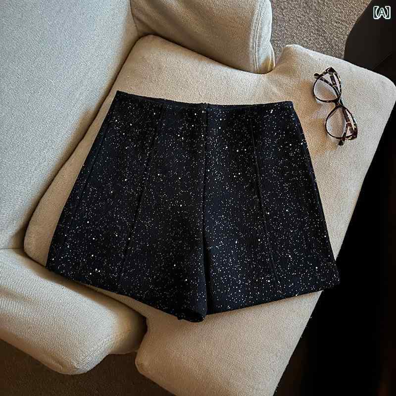 ・カテゴリ: カジュアルパンツ・スタイル: ワイドパンツ・丈: ショート丈・ウエスト: ハイウエスト・厚み: 普通・主な素材: ポリエステル 90～95%未満、再生繊維 30～50%未満・ストレッチ: 弱・加工: パッチワーク、切り替え・テ...