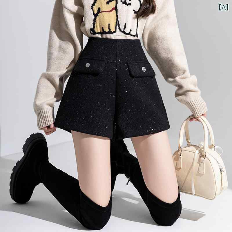 ・カテゴリ: ショートパンツ・スタイル: 日韓カジュアル・タイプ: ベーシック・主な素材: ポリエステル80～90%・生地: メルトン・パンツ丈: ショート・ウエスト: ハイウエスト・厚さ: 中厚・伸縮性: ややあり・要素: ジッパー、ボタ...