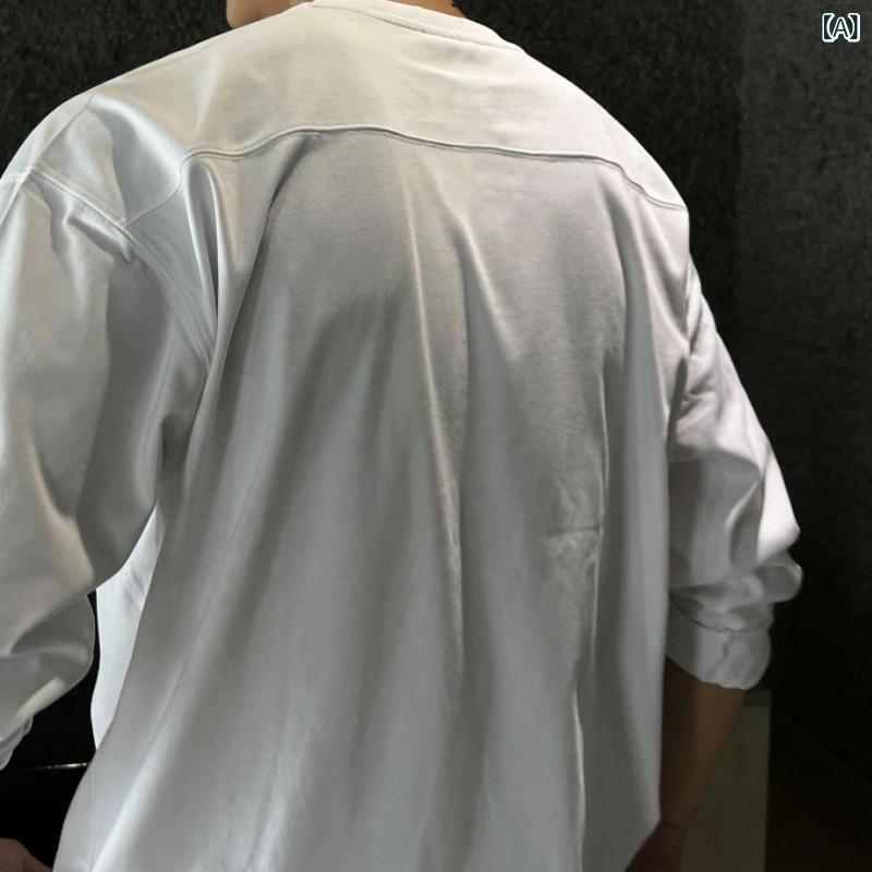 ・カテゴリ: Tシャツ・スタイル: 韓国・主な素材: 綿・柄: 無地・フィット: ルーズ・対象: 大きいサイズ・ネックライン: クルーネック・袖丈: 長袖・厚さ: 裏起毛・シーン: カジュアル・カラー展開: ホワイト、ダークグレー・サイズ展...