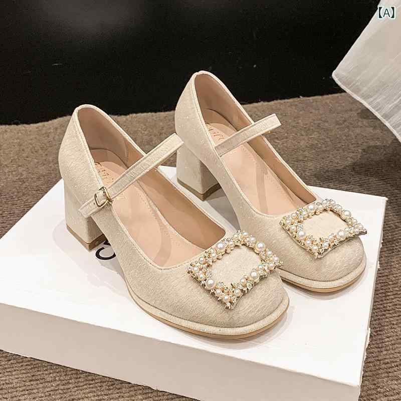 ・カテゴリ: メリージェーンシューズ・スタイル: オフィス・シーン: デイリー・性別: レディース・対象年齢: 大人・つま先形状: スクエアトゥ・ヒール形状: チャンキーヒール・ヒール高さ: 6-8cm・履き口: ローカット・開口部深さ: ...