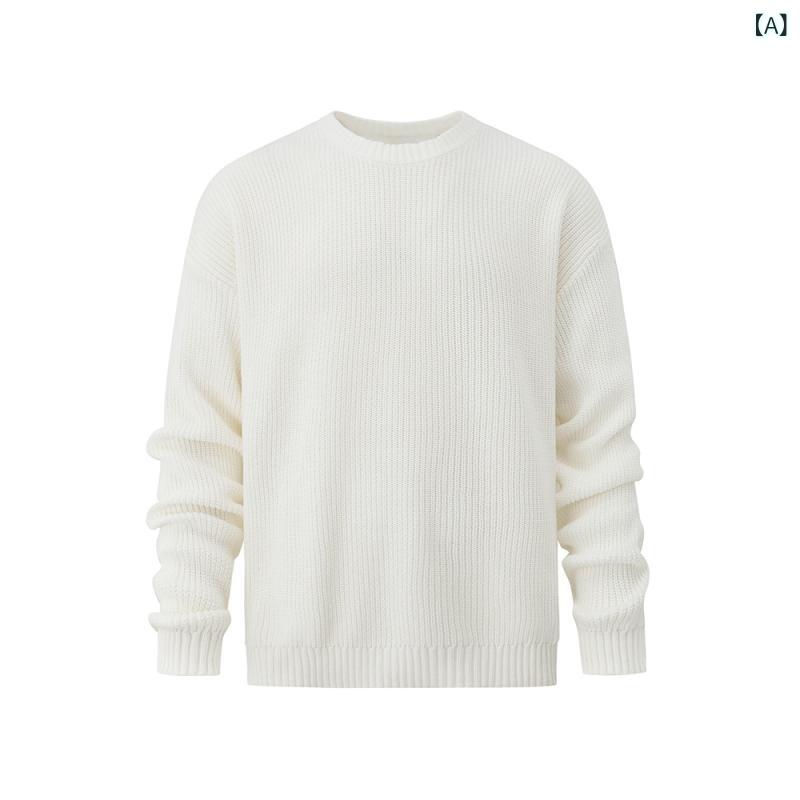 ・カテゴリ: ニット・タイプ: プルオーバー・主な素材: 綿60% アクリル40%・ネックライン: クルーネック・袖丈: 長袖・シルエット: ルーズフィット・厚さ: 普通・スタイル: 韓国・裾のディテール: リブ裾・シーン: カジュアル・カ...