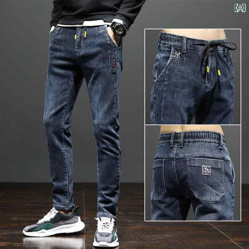 ・カテゴリ: ジーンズ・スタイル: テーパードパンツ・シルエット: ルーズフィット・丈: フルレングス・ウエスト: ミッドライズ・フロント: ジッパーフライ・主な素材: ポリエステル70%・厚さ: 普通・伸縮性: 微ストレッチ・特殊加工: ...