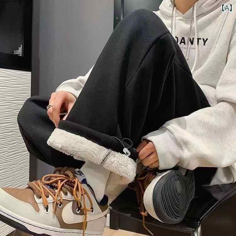 ・カテゴリ: スポーツカジュアルパンツ・スタイル: 韓国・種類: ロングパンツ・パンツシルエット: ストレート・丈: フルレングス・ウエスト: ミッドライズ・フロント: ドローストリング・厚さ: 裏起毛・柄: 無地・主な素材: ポリエステル...