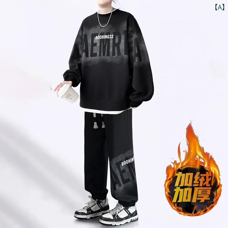 ・カテゴリ: メンズカジュアルセットアップ・スタイル: スポーツ・厚さ: 裏起毛・主な素材: ポリエステル96%以上・生地: 化繊混紡・フード: なし・トップス: スウェット・トップス袖丈: 長袖・パンツ丈: ロング・着用シーン: スポーツ...