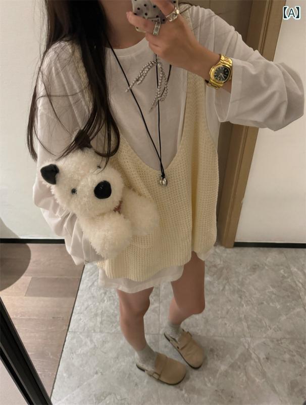 ・カテゴリ: ベスト・スタイル: プルオーバー・テイスト: ヘルシーセクシー・主な素材: 綿 50-70%、アクリル 30-50%・ネックライン: Uネック・着丈: 普通丈・柄: 無地・特徴: ポケット付き・フィット: ルーズ・対象: レデ...