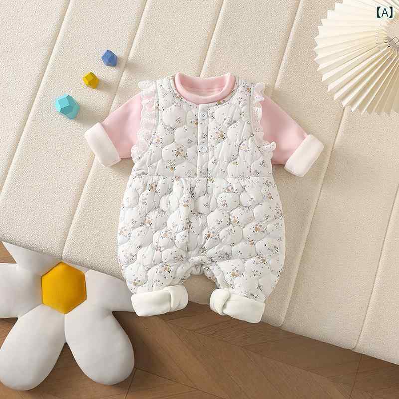 ・性別: 女の子・スタイル: プリンセス・セットタイプ: パンツセット・セット点数: 2点セット・付属: 服装・対象年齢: 新生児(0～1歳、80cm以下)・袖丈: 長袖・フード: なし・パンツ丈: 長ズボン・厚さ: 厚手・写真: モデルな...