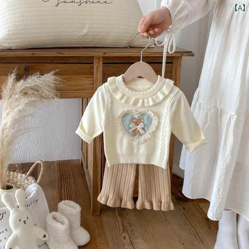 ・カテゴリ: キッズセットアップ・対象: 女の子・スタイル: 韓国・セットアップ種類: パンツセット・セット点数: 2点セット・対象年齢: 1～3歳（身長80～100cm）・着用シーズン: 冬、春、秋・袖丈: 長袖・パンツ丈: ロング・生地...