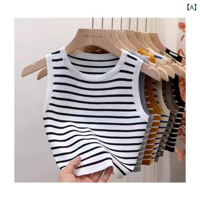 ・タイプ: プルオーバー・フィット: スリム・丈: ショート丈・柄: ストライプ・要素: バイカラー・主な素材: ビスコース繊維 50-70%・カラー展開: ホワイト、ブラック、レッド、グリーン、イエロー、アプリコット・サイズ: フリーサイ...