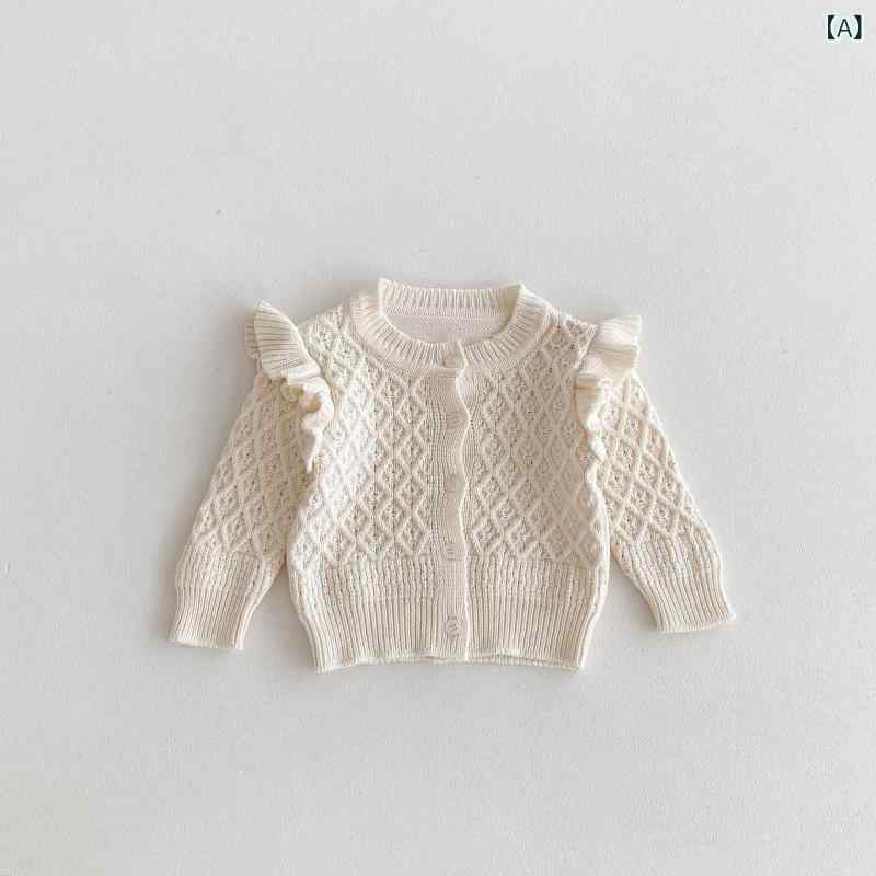 ・カテゴリ: 子供用ニット・性別: 女児用・加工: 柔軟加工・スタイル: 欧米風・対象年齢: 1〜3歳・適用シーズン: 冬、春、秋・厚さ: 普通・袖丈: 長袖・開閉方式: シングルボタン・柄: 無地、花柄・フード: フードなし・要素: かわ...