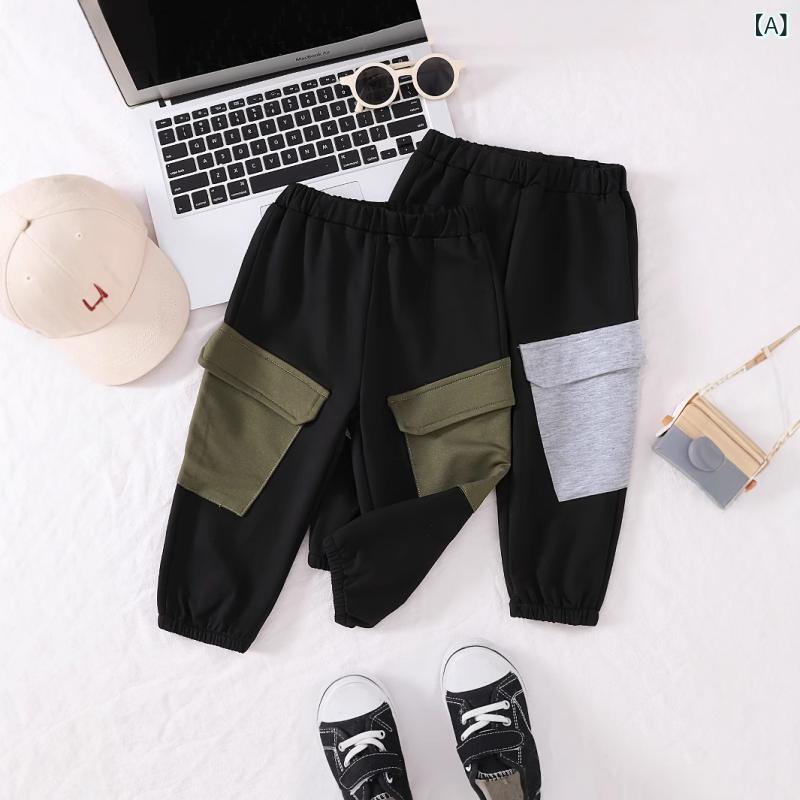 ・カテゴリ: キッズパンツ・スタイル: 欧米風・主な素材: ポリエステル・安全基準: Aクラス・丈: 長ズボン・対象性別: 男の子・対象年齢: 1～3歳 (80～100cm)・タイプ: カジュアルパンツ・デザイン要素: 配色、トレンド、欧米...