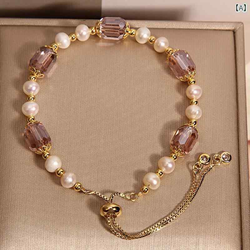 ・主な素材: マザーオブパール・対象: キッズ・カラー展開: ピンク、ホワイト・スタイル: 清新、スイート・カテゴリ: ブレスレット