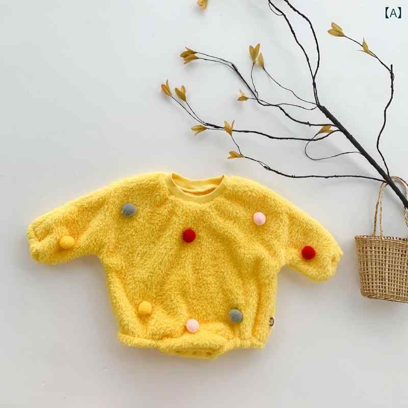 ・カテゴリ: ロンパース、カバーオール・スタイル: 韓国・性別: 女の子・対象年齢: 新生児・タイプ: 三角ロンパース・袖丈: 長袖・厚さ: 普通・留め具: スナップボタン・カラー展開: 白、黄、ピンク・身長: 66cm, 73cm, 80...