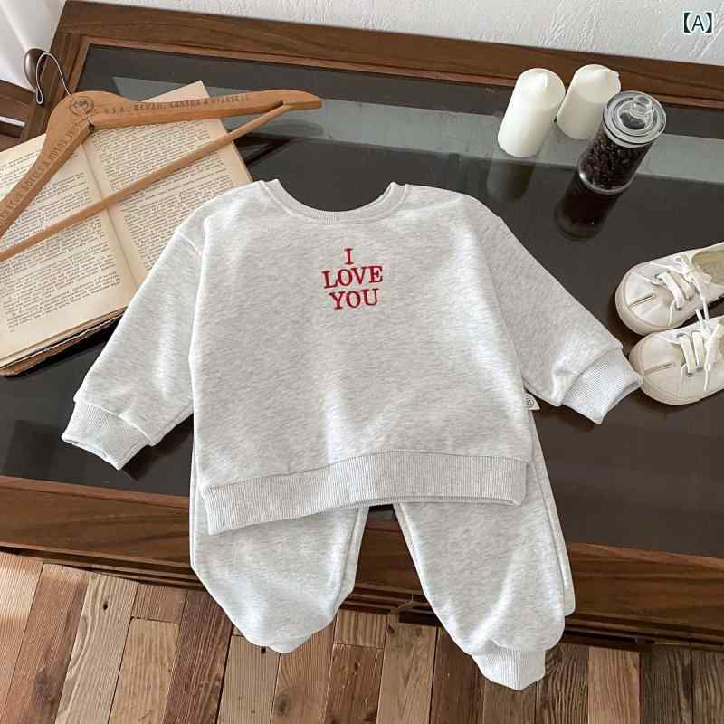 ・カテゴリ: 子供服セット・性別: ユニセックス・スタイル: 韓国・対象年齢: 1〜3歳 (80〜100cm)・セット種類: パンツセット・セット点数: 2点セット・袖丈: 長袖・パンツ丈: ロング・主な素材: 綿49%、ポリエステル51%...