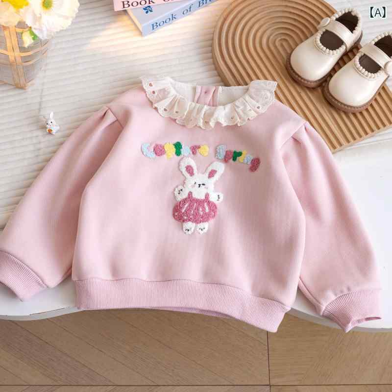 ・カテゴリ: キッズスウェット・スタイル: 韓国・性別: 女の子・主な素材: 綿・厚さ: フリース・裏地: 綿素材・カラー: ピンク（うさぎ柄）・サイズ展開: 82cm, 91cm, 100cm, 109cm, 118cm