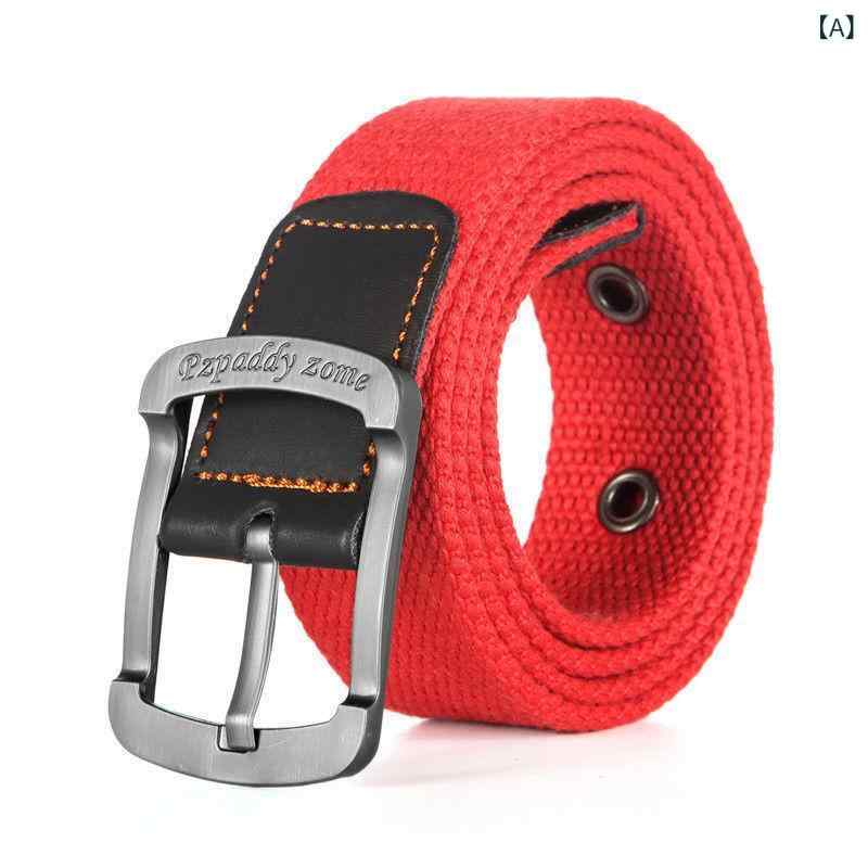 ・素材: 合金・バックル素材: 合金・留め具の種類: ピンバックル・カラー展開: 赤、メイン画像色、黒ストライプ、キャンバスブラック、ミリタリーグリーン、黒、青白、赤ストライプ、ダークブルー、コーヒーストライプ、青ストライプ、シルバーグレイ...