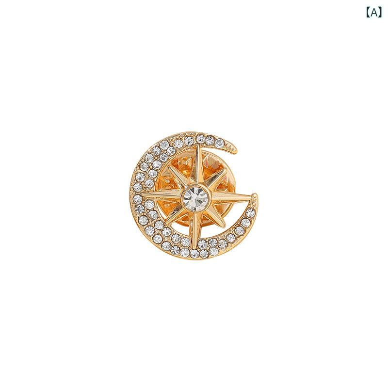 ・素材: 亜鉛合金・形状: 星形・加工方法: メッキ加工・カラー展開: ゴールド、シルバー・デザイン要素: リング型・用途: 記念、装飾、ギフト・スタイル: シンプル・スタイル分類: ファッション通勤・対象: 男女兼用・カテゴリ: ブローチ...